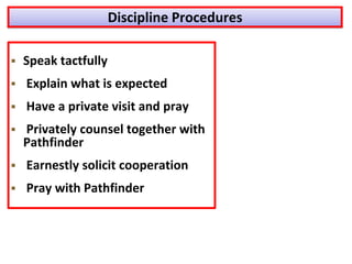 Understanding Pathfinders Discipline | PDF