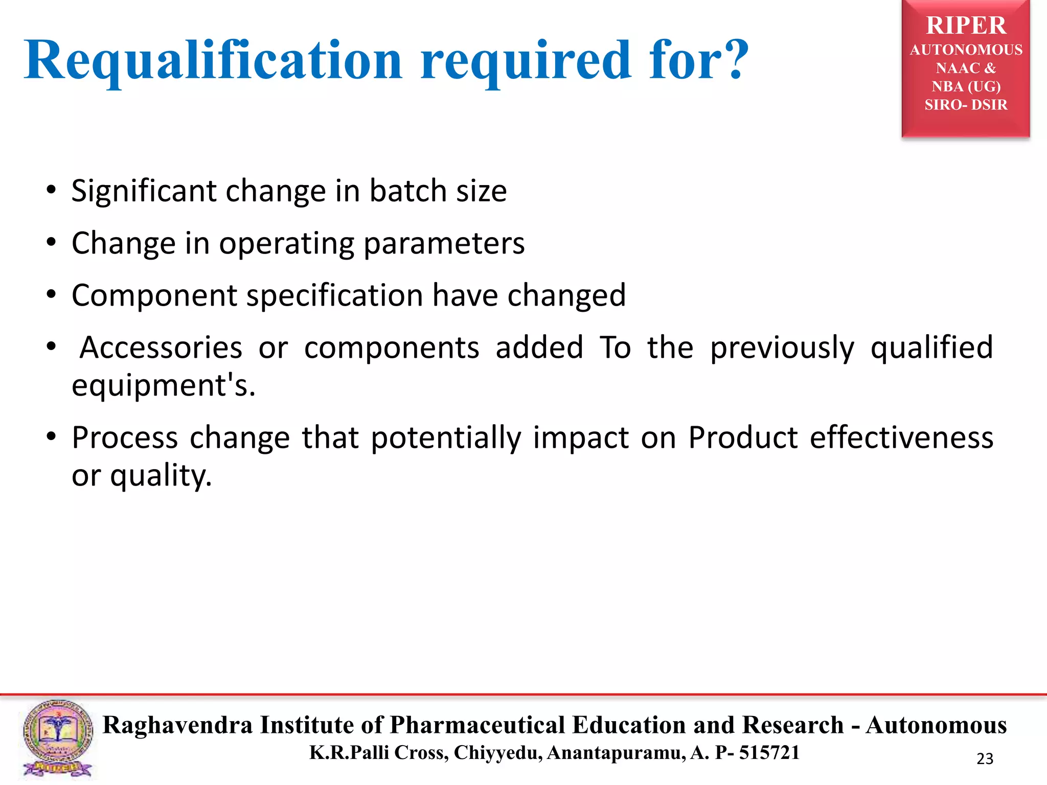 Requalification | PPTX
