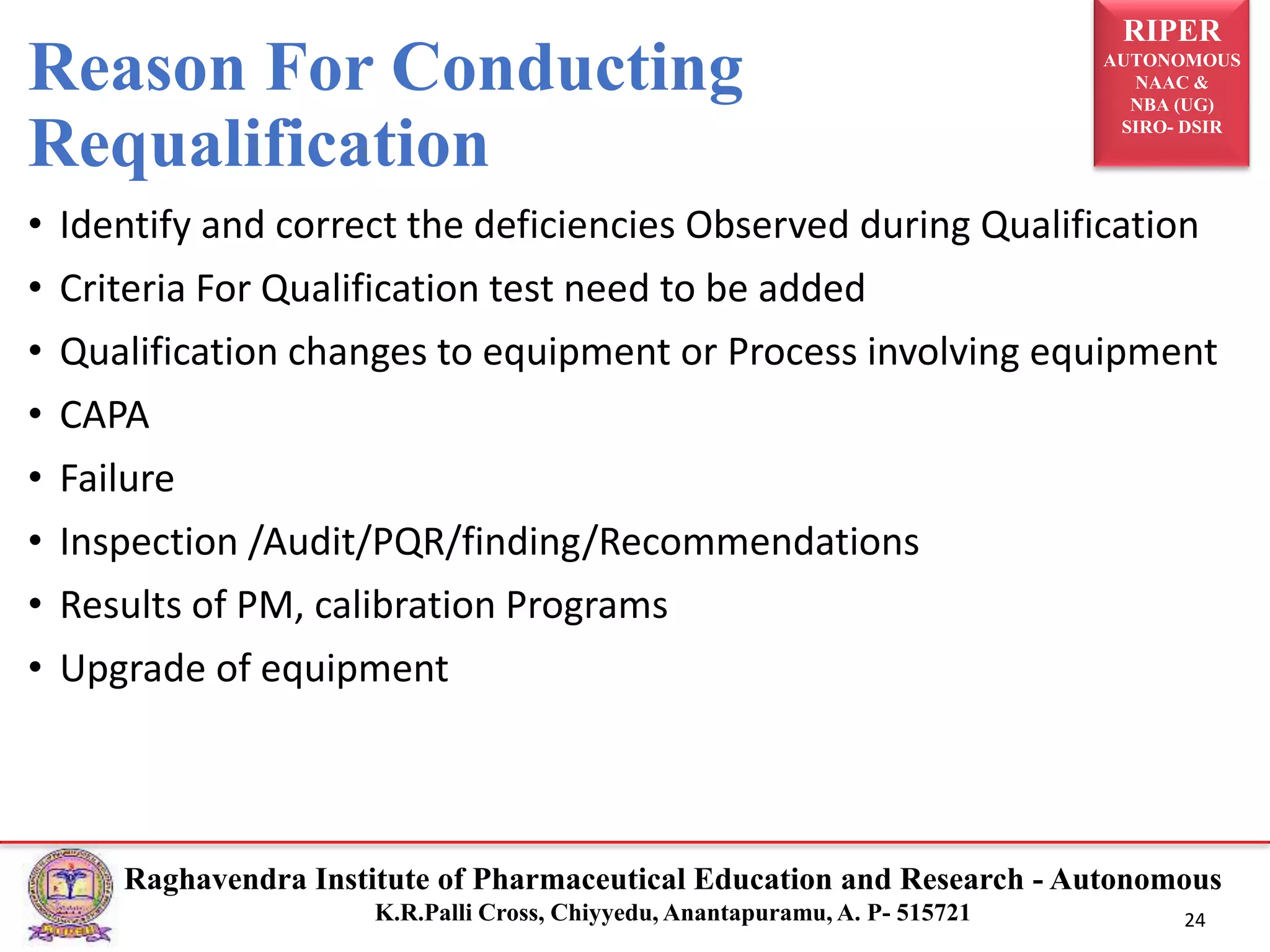 Requalification | PPTX