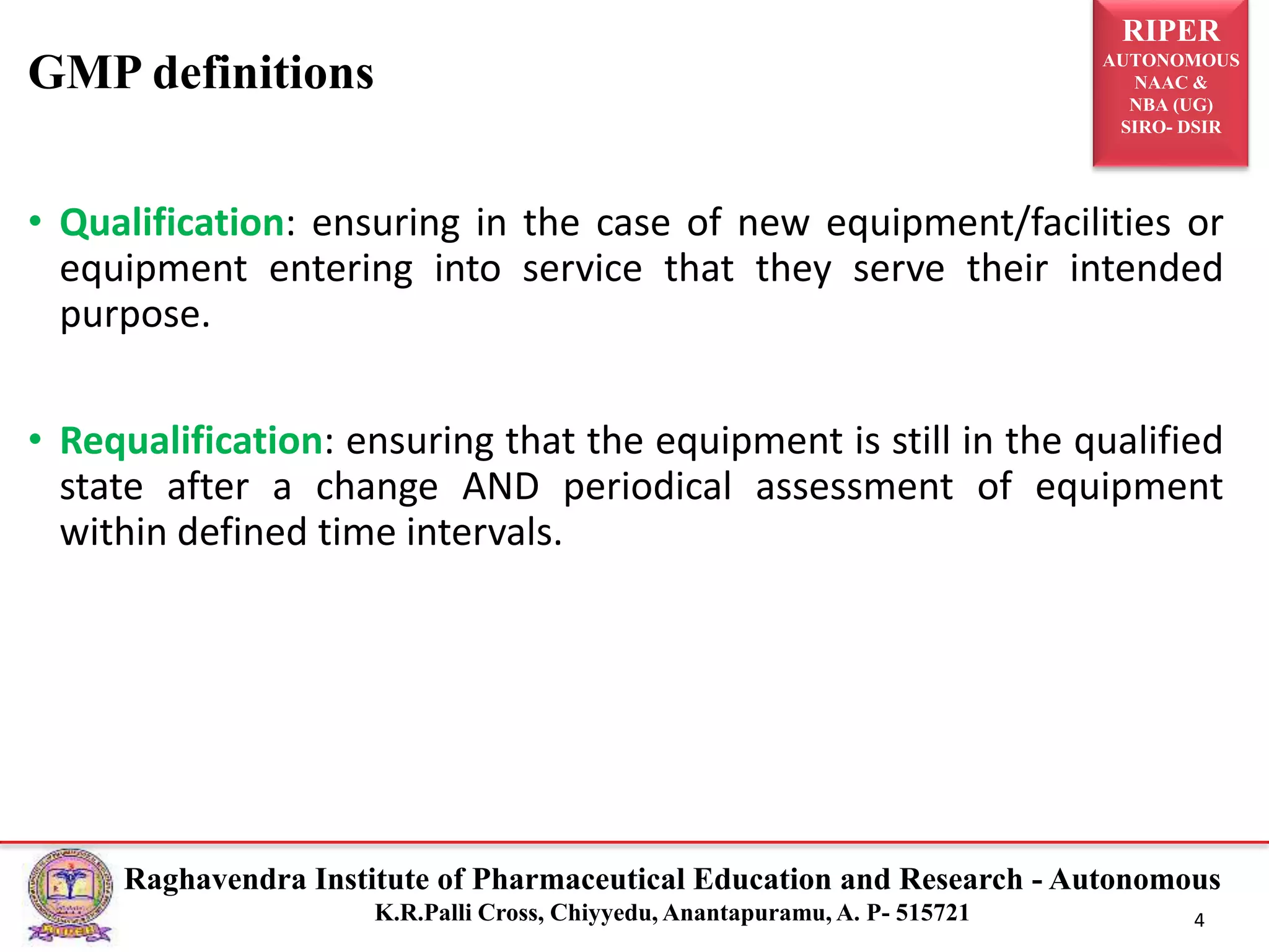 Requalification | PPTX