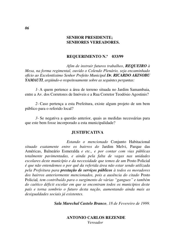 Modelo De Requerimento Para Prefeitura Municipal V Rios Modelos