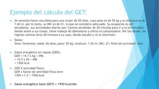 Requerimiento calorico | PPTX