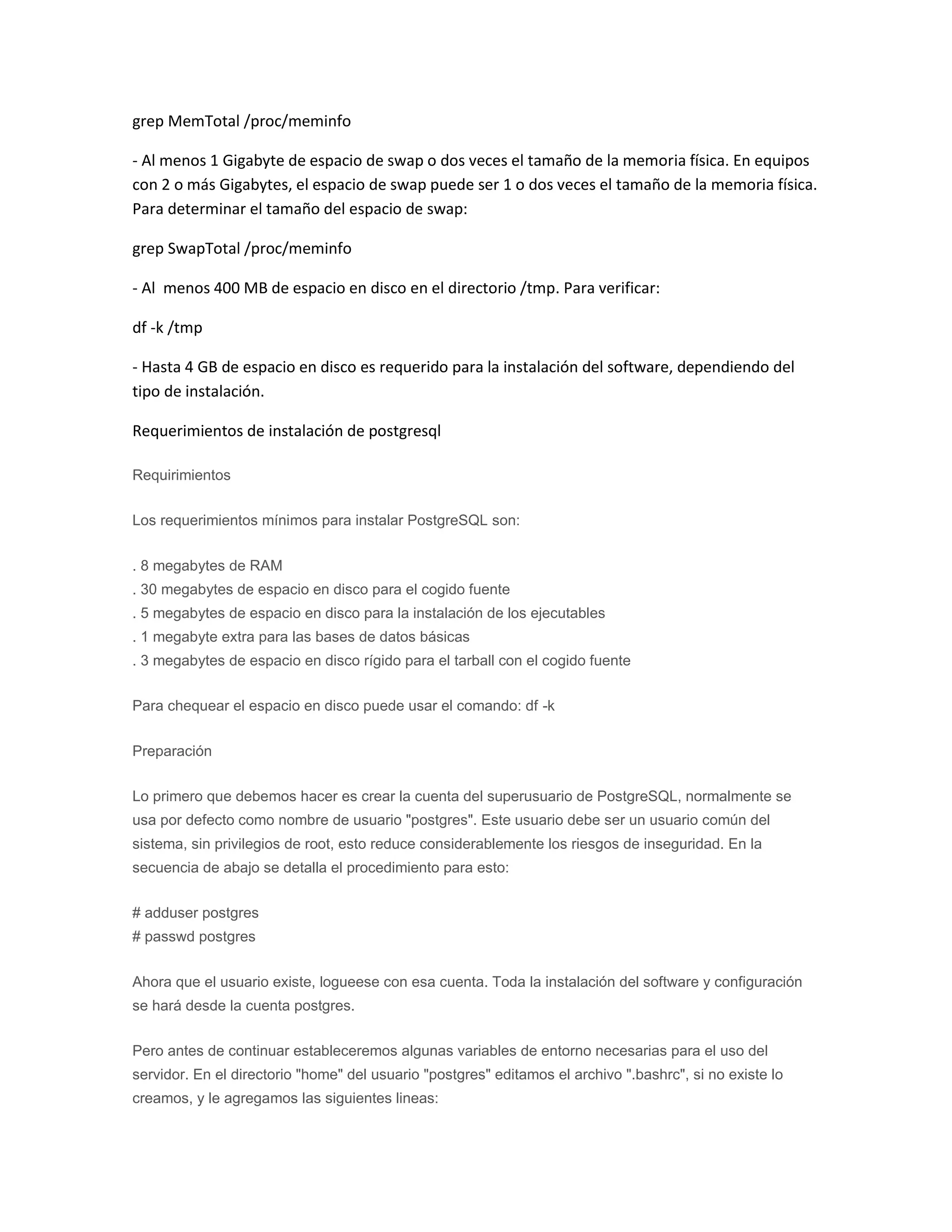 Requerimientos de instalación | DOCX