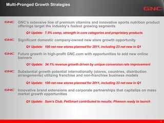 GNC Presentation on Growth from 2011 | PPT