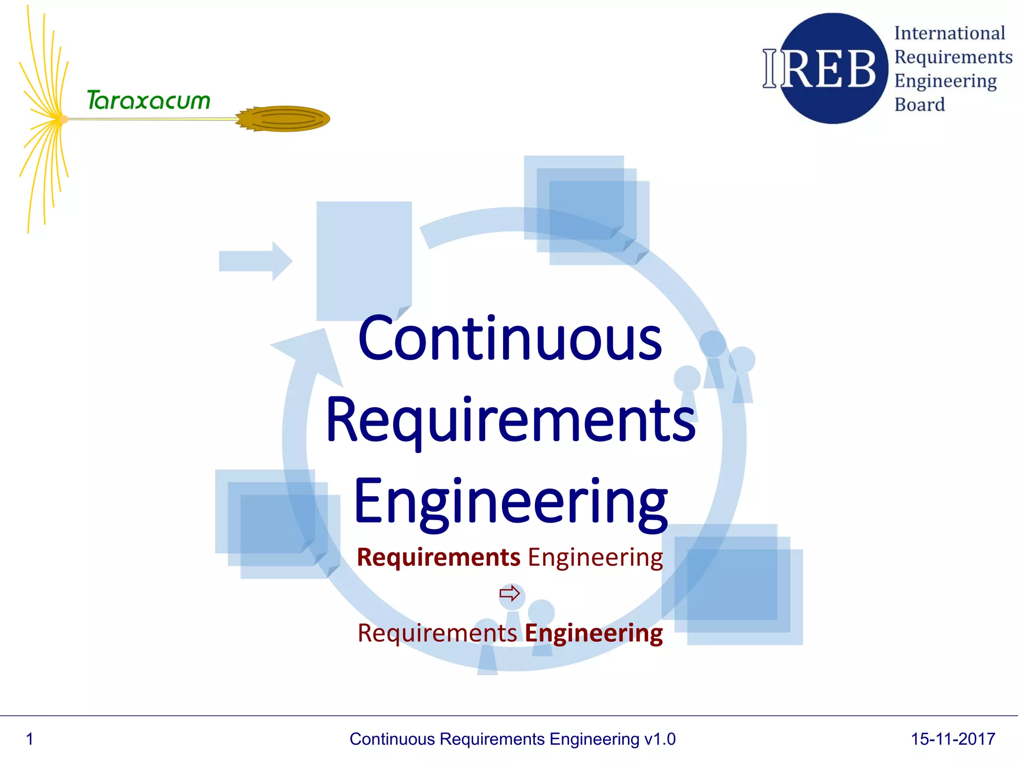 Continuous Requirements Engineering - from requirements engineering to ...