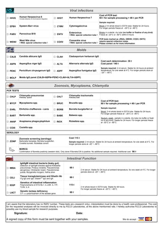 RED Laboratories - Request Form 08-10IMMUen | PDF | Infectious Diseases ...