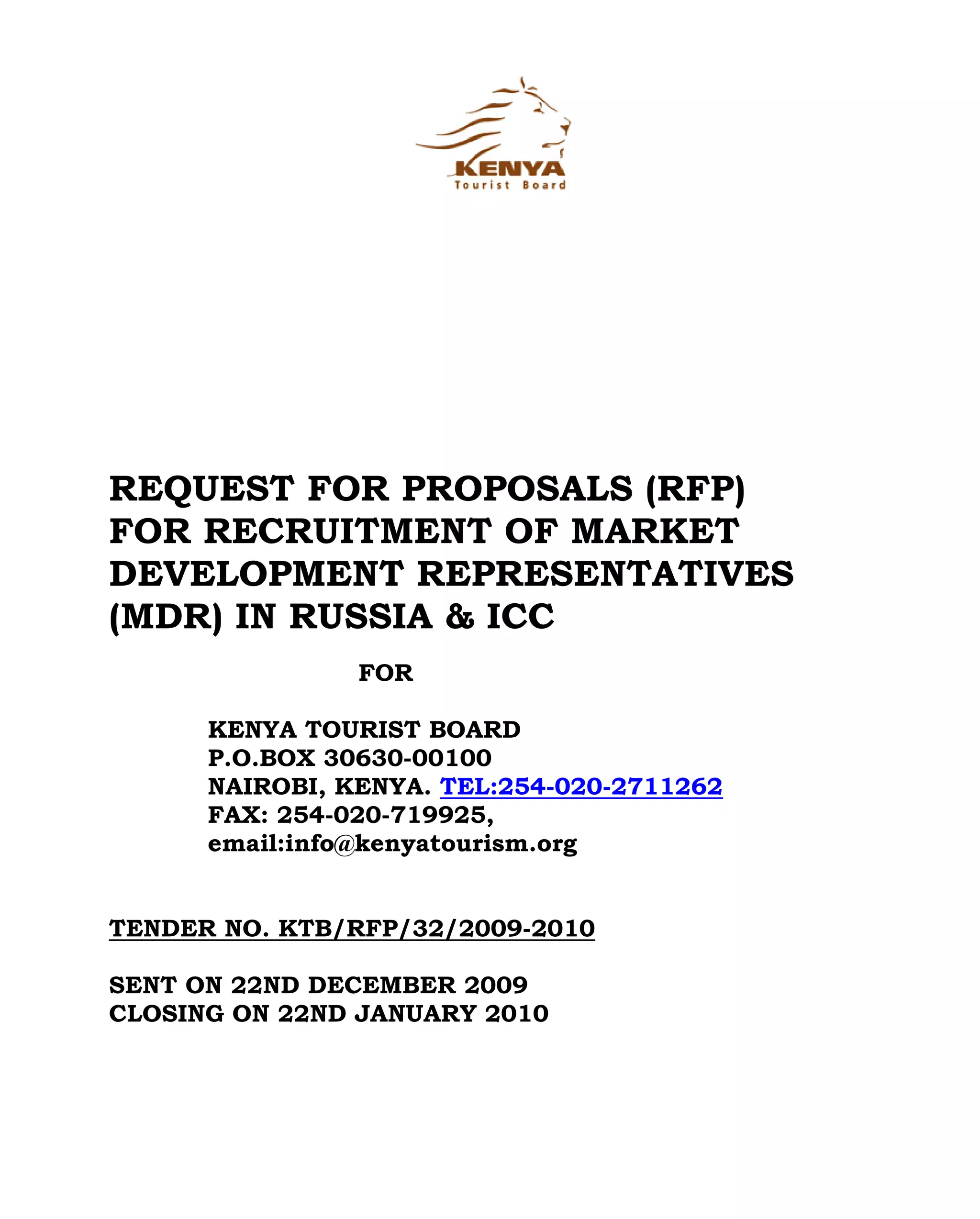 Request For Proposal Rfp For Recruitment Of Mdr Russia | PDF