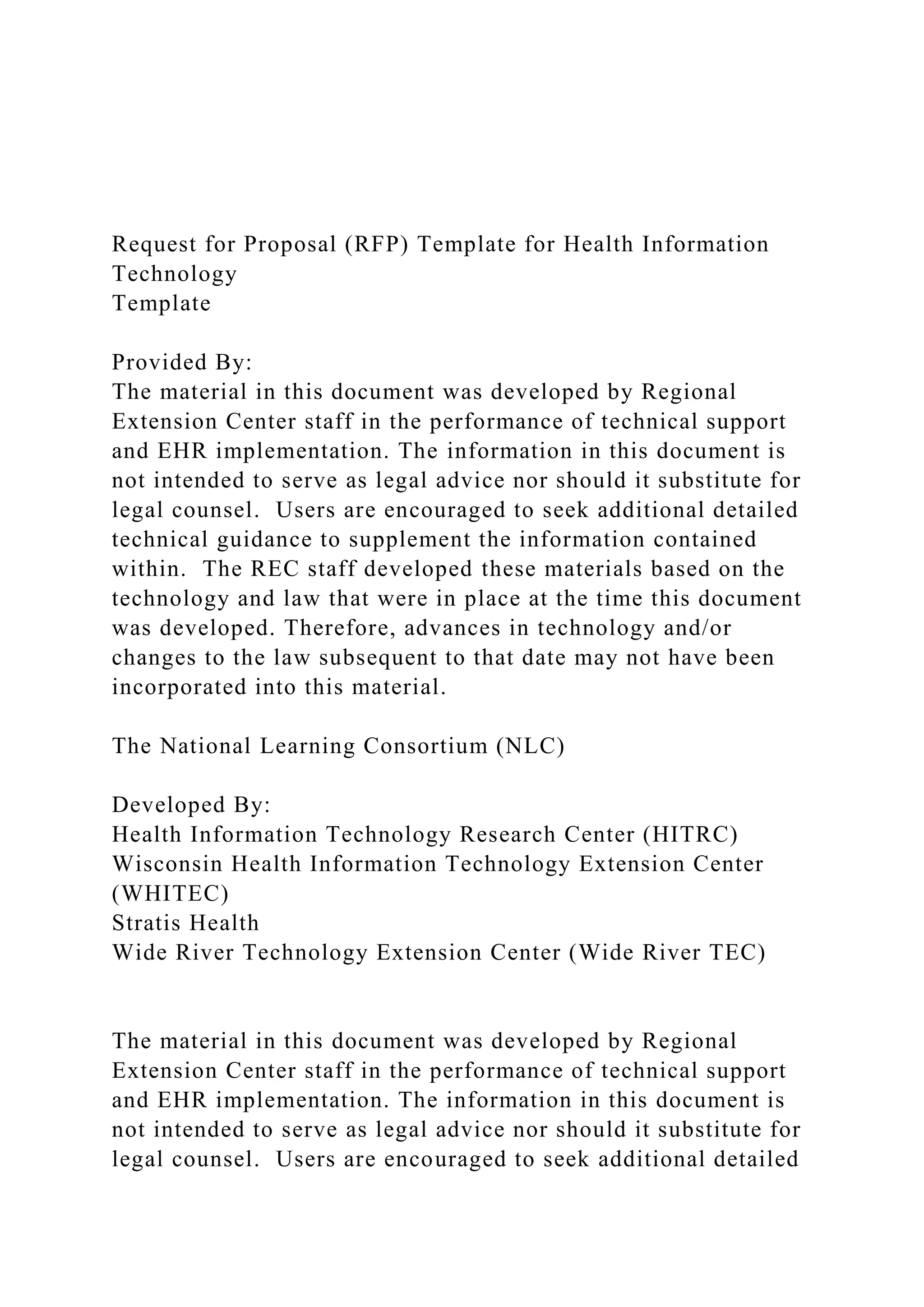 Request for Proposal (RFP) Template for Health Information Tec.docx