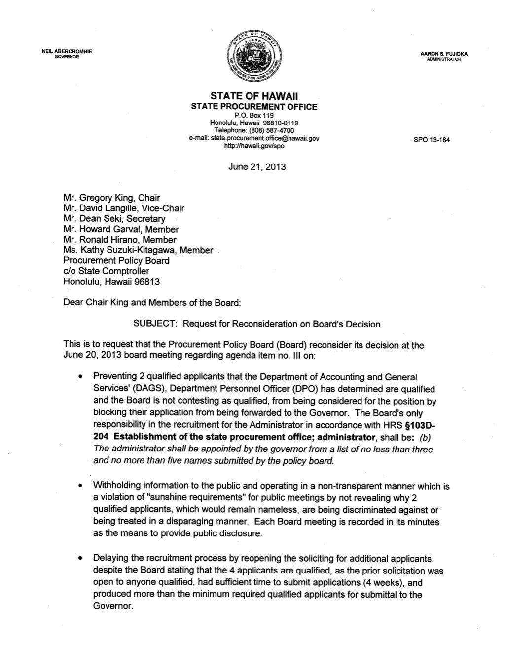 Request For Reconsideration 06 21 13 request-for-reconsideration-06-21-13