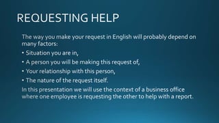 Making Requests in English | PPTX