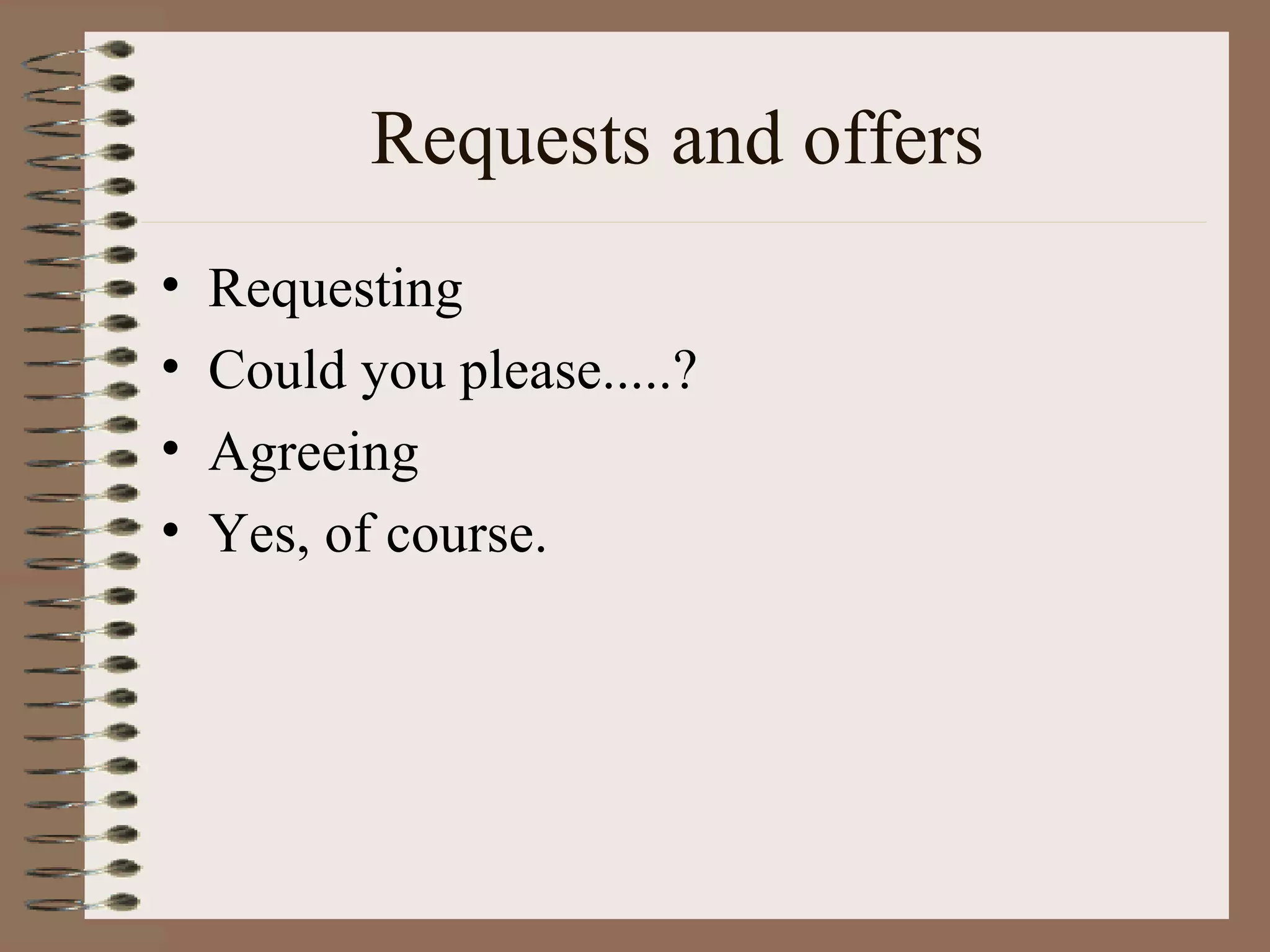 Requests And Offers | PPT