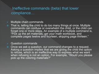 Guidelines to Improve Compliance with our Requests and Commands | PPTX