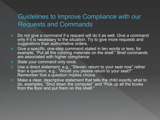 Guidelines to Improve Compliance with our Requests and Commands | PPTX
