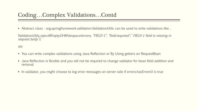 Spring REST Request Validation | PPTX