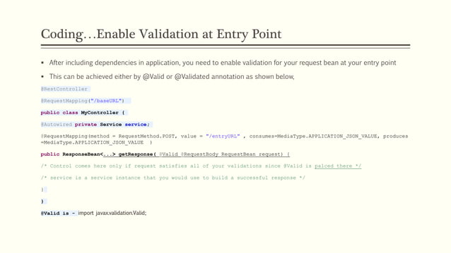 Spring REST Request Validation | PPT