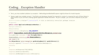 Spring REST Request Validation | PPTX | Web Development | Internet