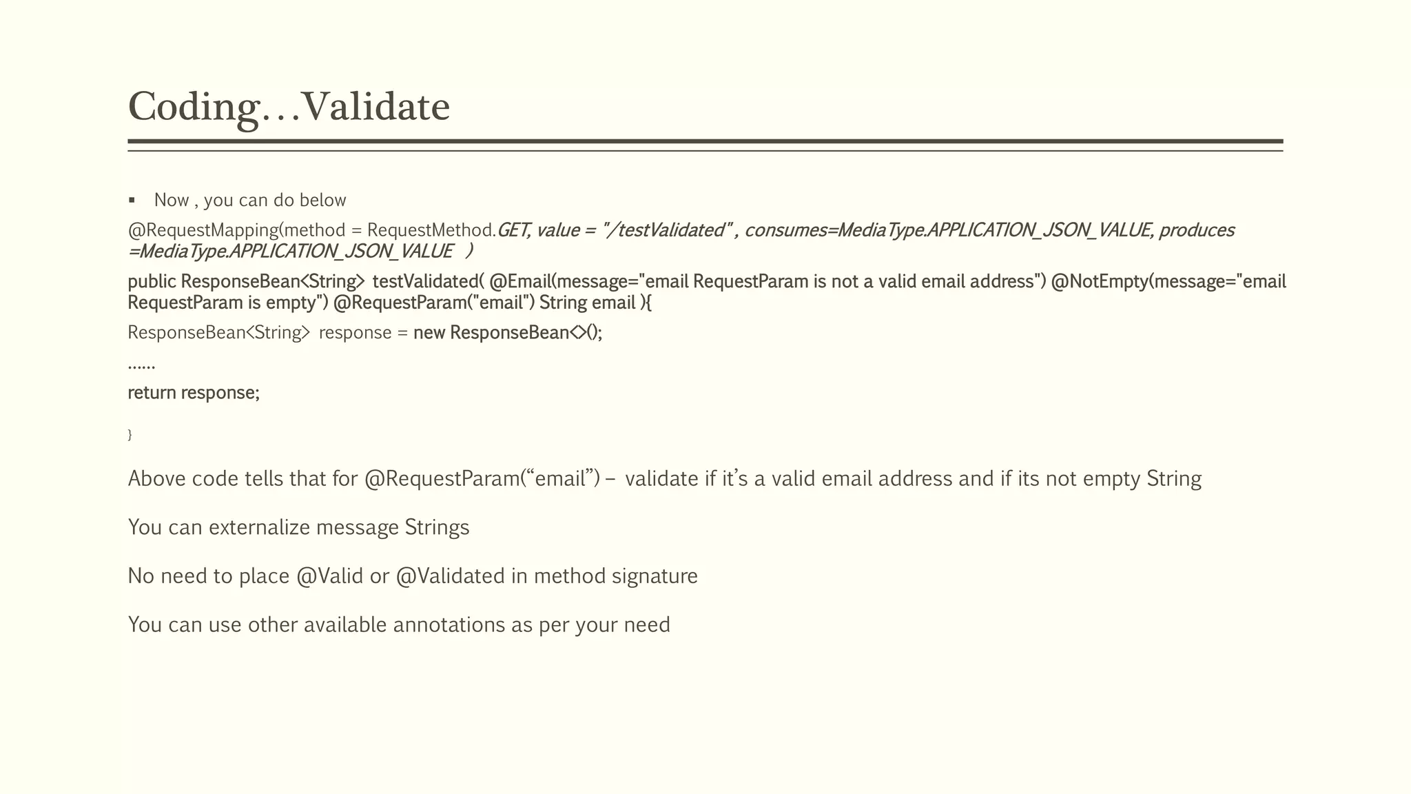 Request Validation In Spring Rest-Part2 | PPT