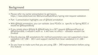 Request Validation In Spring Rest-Part2 | PPT