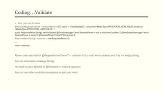 Request Validation In Spring Rest-Part2 | PPT