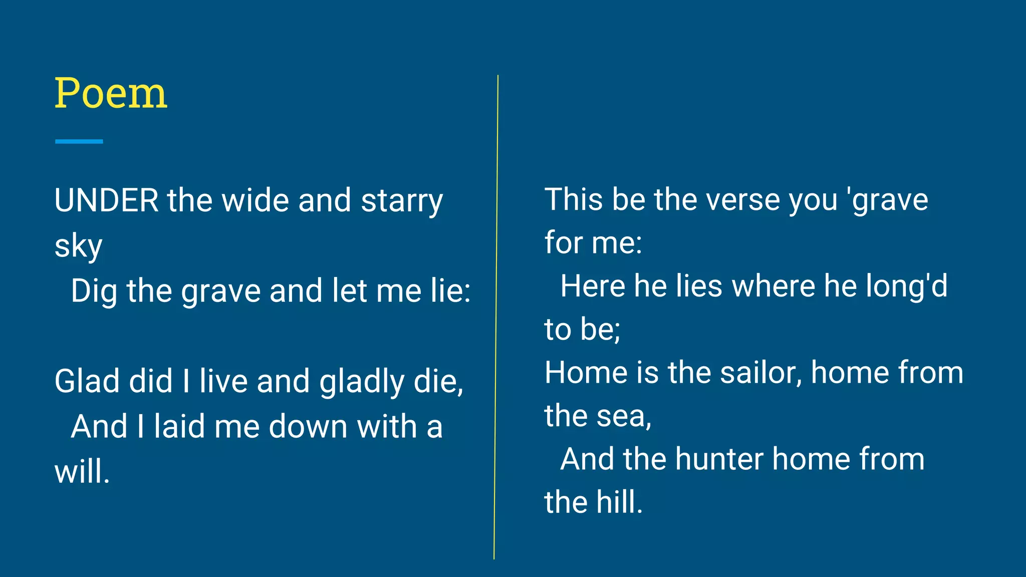 Requiem- by l stevenson | PPTX