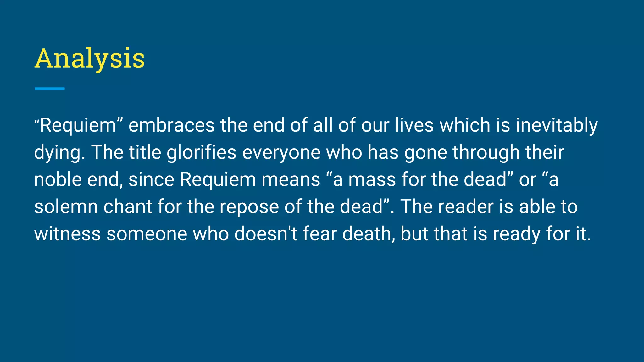 Requiem- by l stevenson | PPTX