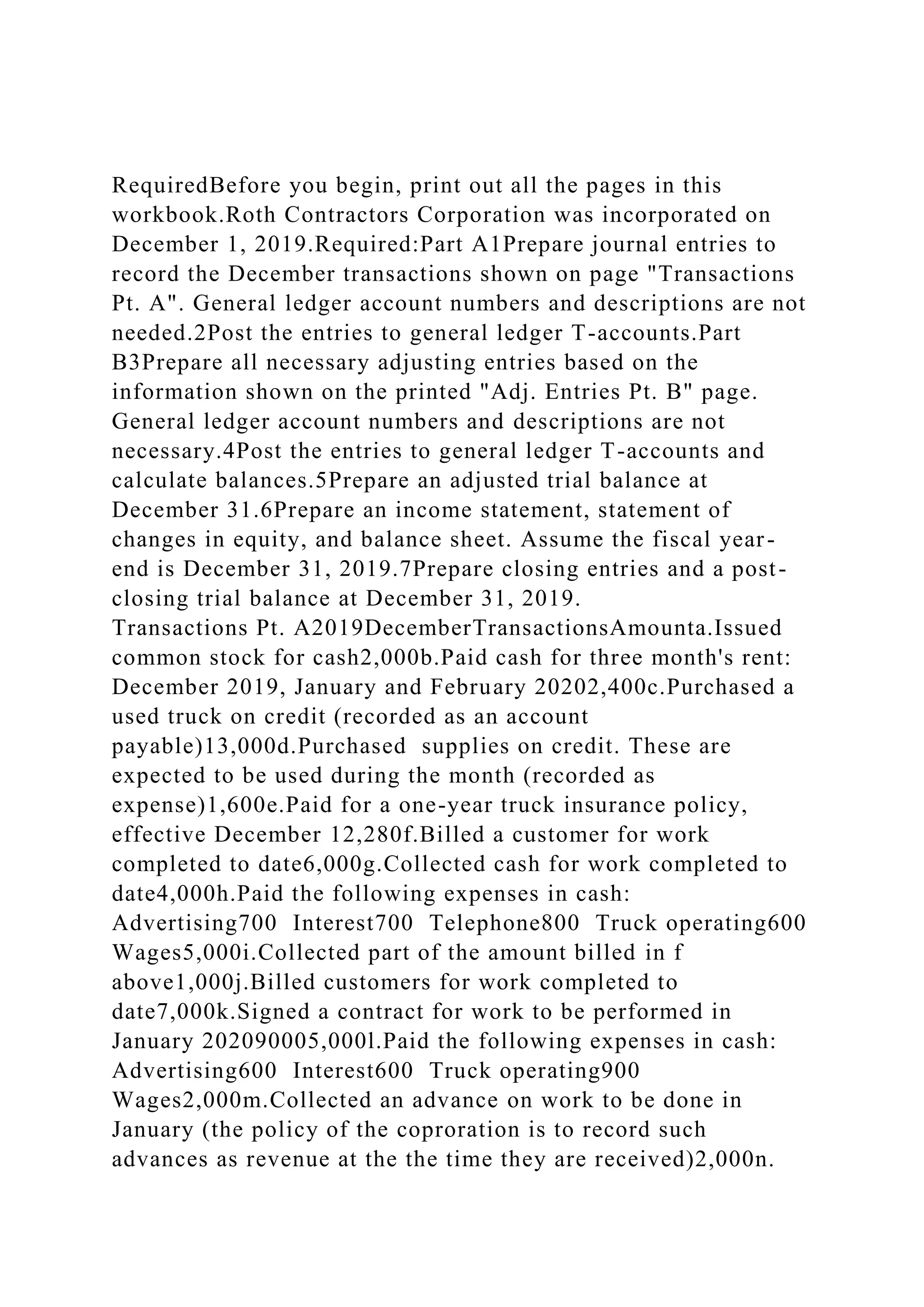 RequiredBefore you begin, print out all the pages in this workbook | PDF