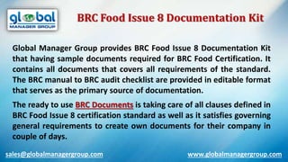 Guidance on BRC food issue 8 documentation requirements | PPT