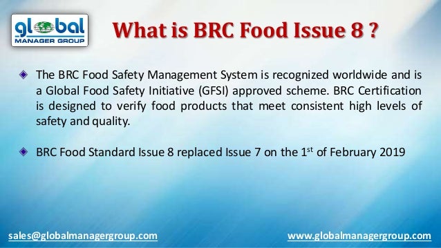 Guidance on BRC food issue 8 documentation requirements