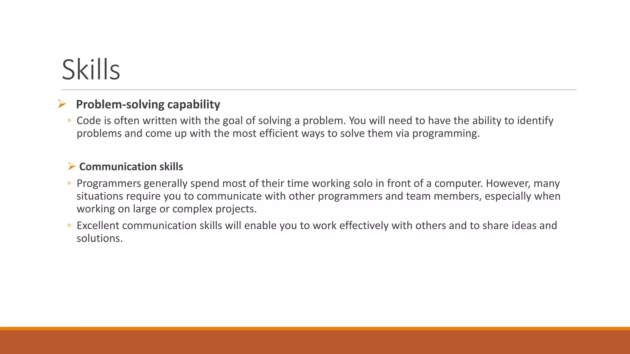 Required computer skills program devlopment | PPT