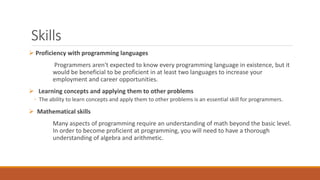 Required computer skills program devlopment | PPT