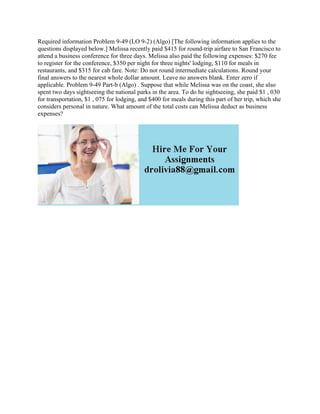 Required information Problem 9-49 (LO 9-2) (Algo) -The following infor (2).pdf