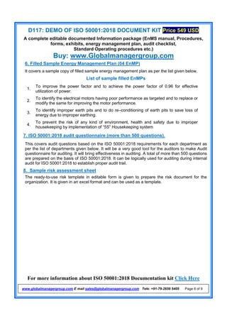 Required ISO 50001-2018 documents for energy management system | PDF
