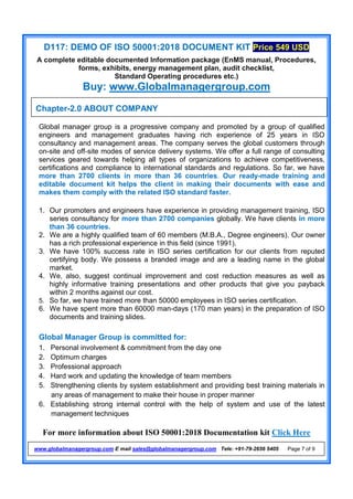 Required ISO 50001-2018 documents for energy management system | PDF