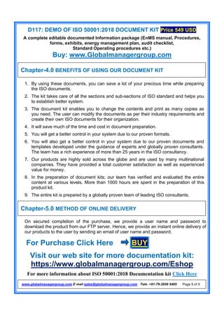 Required ISO 50001-2018 documents for energy management system | PDF