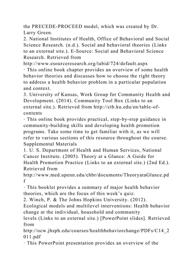 Required ResourcesRequired Text1. McKenzie, J. F., Neiger, B. .docx ...