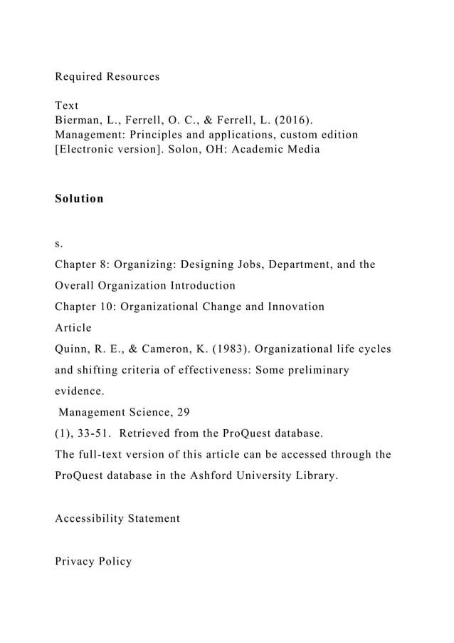 Required ResourcesTextBierman, L., Ferrell, O. C., & Ferrell, .docx