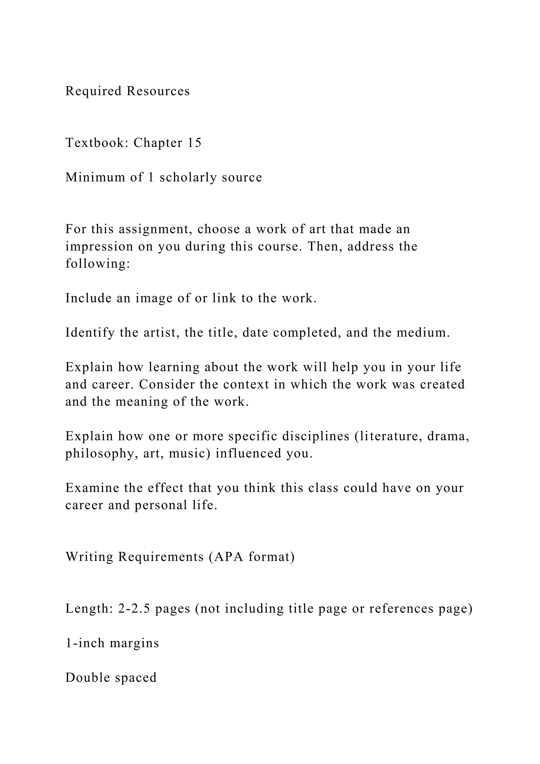 Required ResourcesTextbook Chapter 15Minimum of 1 scholar.docx