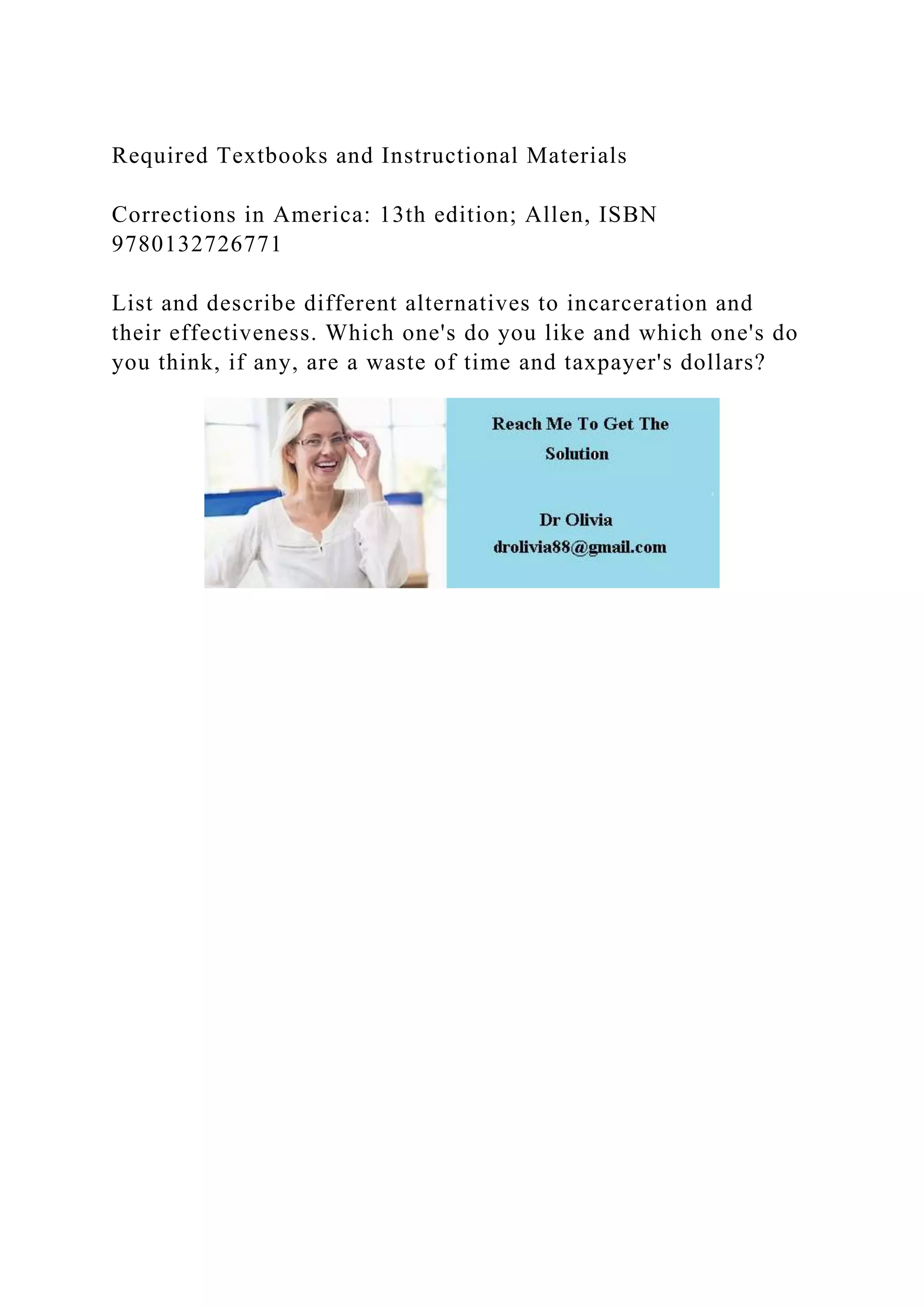 Required Textbooks and Instructional MaterialsCorrections in Ame.docx