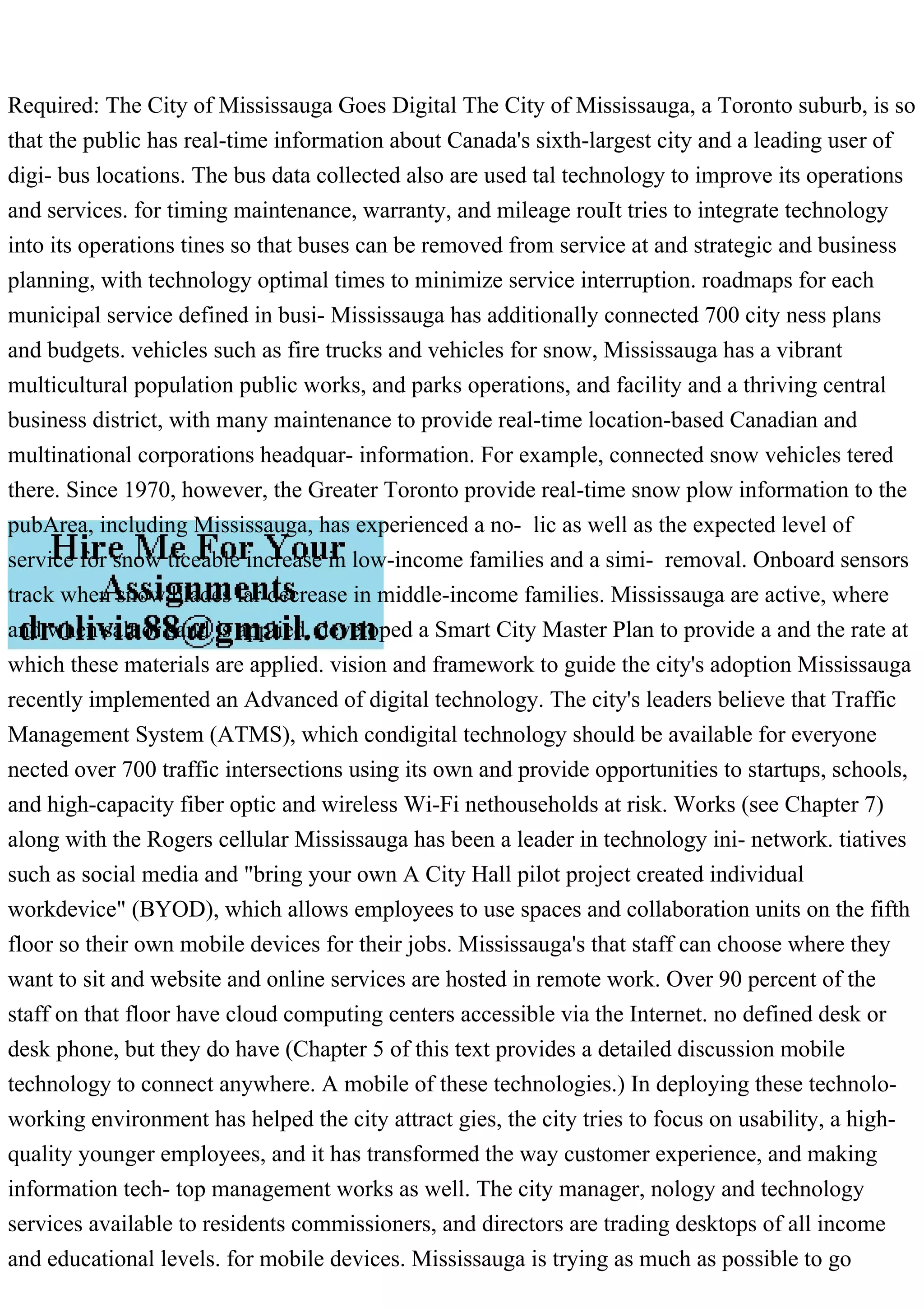 Required The City of Mississauga Goes Digital The City of Mississ.pdf