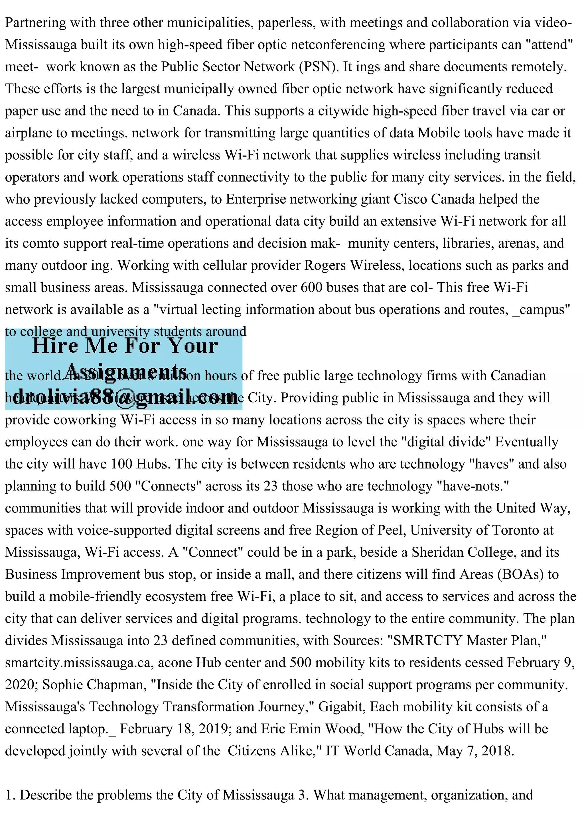 Required The City of Mississauga Goes Digital The City of Mississ.pdf