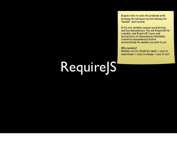 Using RequireJS for Modular JavaScript Code Using RequireJS for Modular JavaScript Code