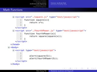 Modularize JavaScript with RequireJS | PPT