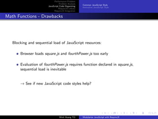 Modularize JavaScript with RequireJS | PPT