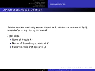 Modularize JavaScript with RequireJS | PPT