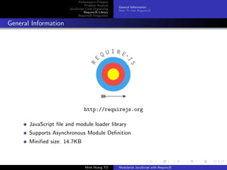 Modularize JavaScript with RequireJS | PPT
