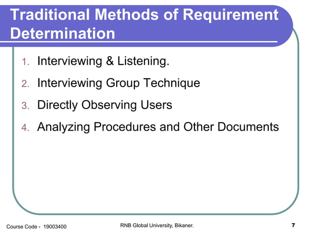 Requirement analysis | PPT