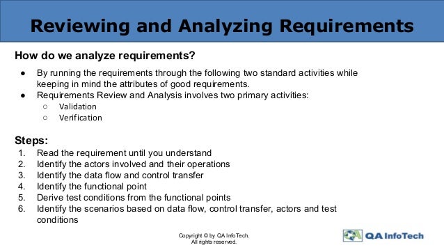 Software Testing Requirement Analysis