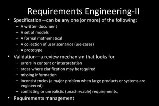 Requirement analysis and specification, software engineering | PPT
