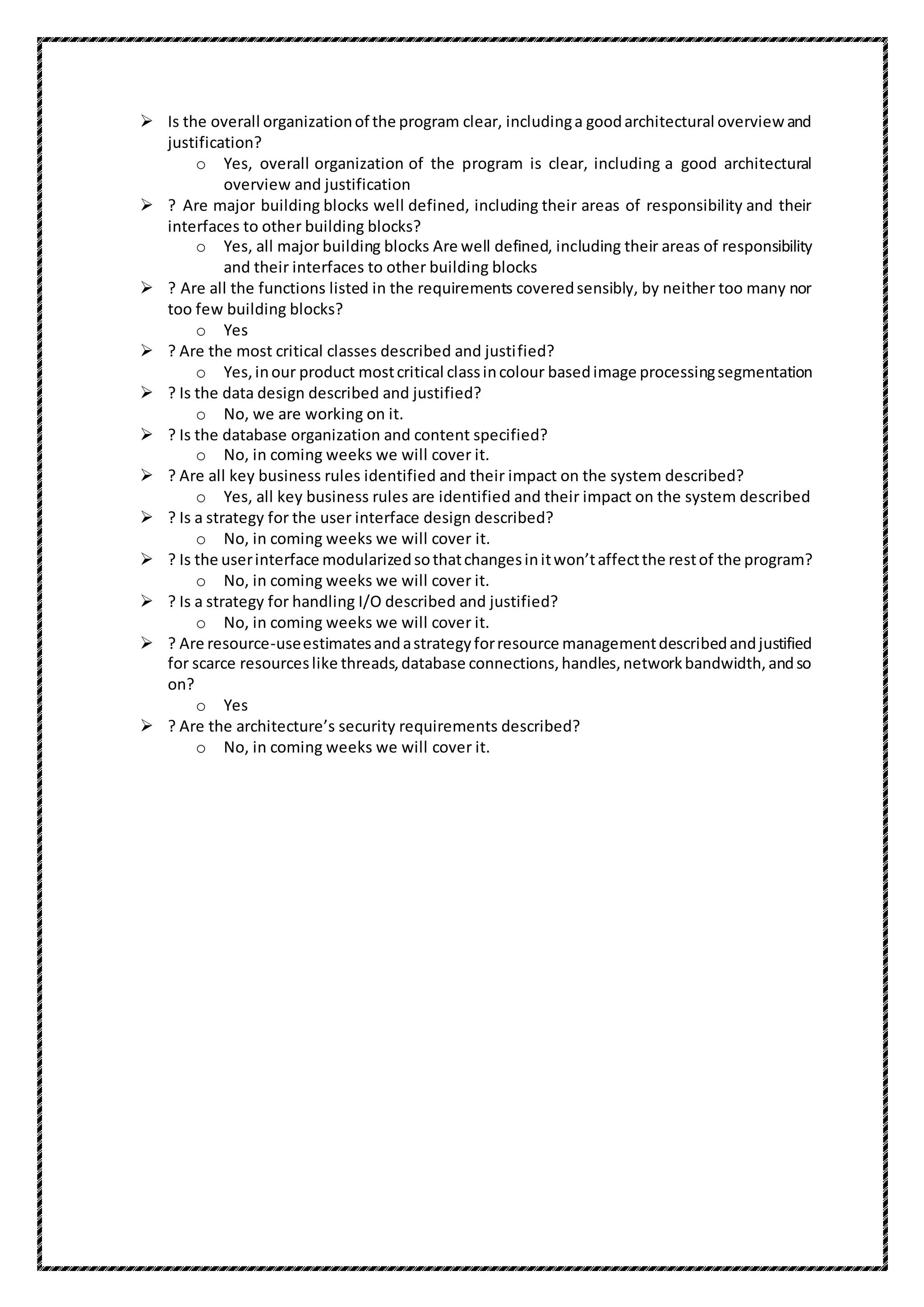 Requirement checklist | DOCX