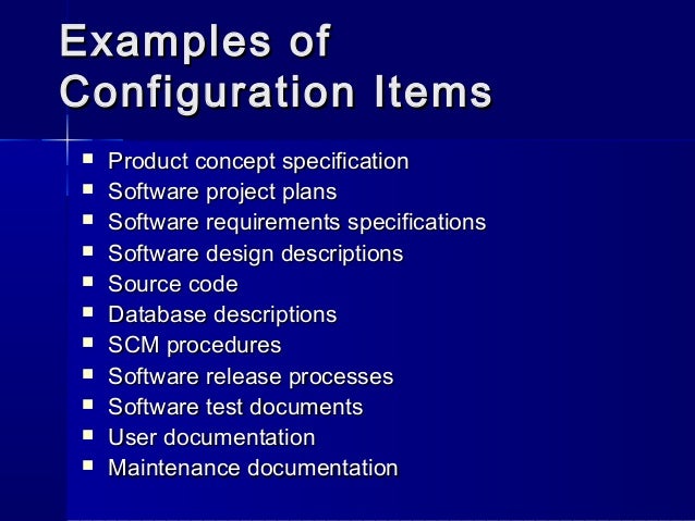 Requirement configuration management